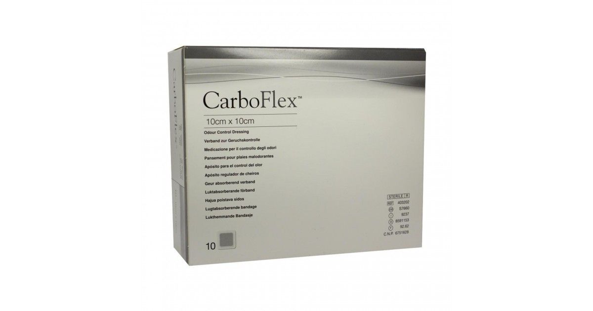 Carboflex 10x10 cm -10 unidades | SimplesFarma